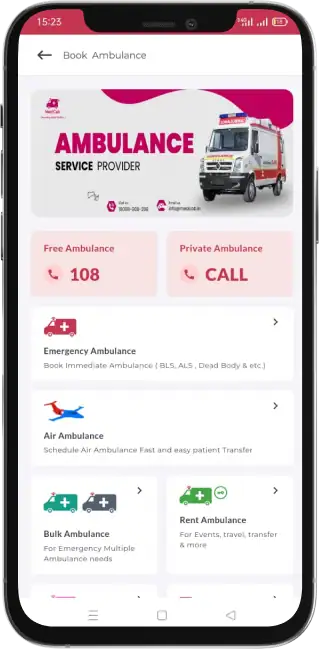 MedCab | Ambulance Service in India | Ambulance Booking App
